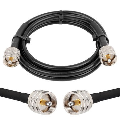 MOOKEERF RG8x Coaxial Cable 6ft,CB Coax Cable 50 Ohm,UHF PL259 Male to Male Low Loss CB Antenna ...