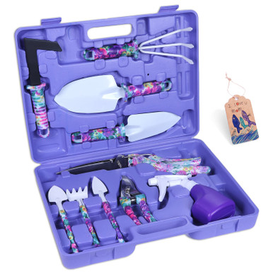 Garden Tools Set Purple Gardening Hand Tool Kit and Supplies for Plant ...