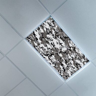 Fluorescent Light Covers for Ceiling Light Diffuser Panels-Camo Pattern ...