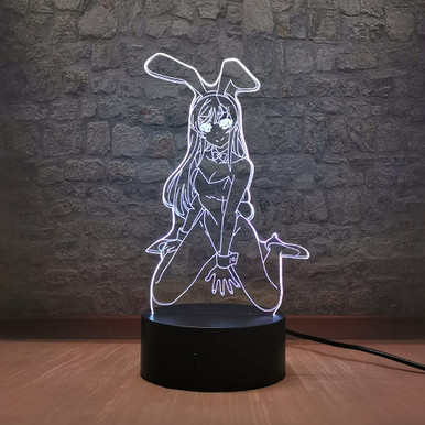 Lyzerth Bunny Girl Kneel Night Light Anime Kawaii Girls Teens Desk ...
