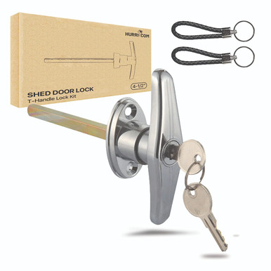 T Handle Latch Shed Lock,Hurricom T-Handle Lock kit with with 4-1/2 ...