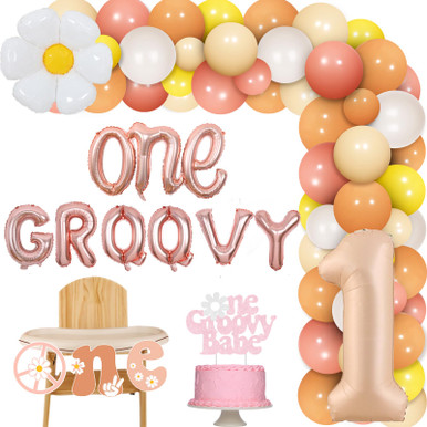 Groovy 1st Birthday Party Decorations, One Groovy Baby Birthday ...