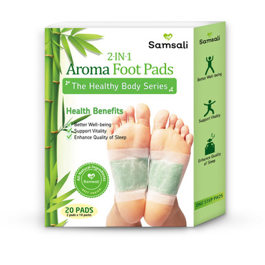 Samsali Foot Pads, 20 Bamboo Foot Pads, Upgraded 2 in 1 Aroma Foot ...