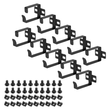 PATIKIL Server Rack Cable Management D Ring Hooks, 10 Set Wire ...