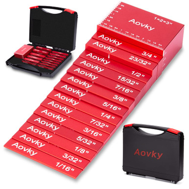 Setup Blocks Woodworking, 15pcs Precision Aluminum Set Up Bars for ...