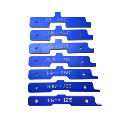 7Pcs Precision Router Table Setup Bars 1/8", 3/16", 1/4", 5/16", 3/8 ...