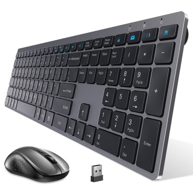 INFILAND Wireless Keyboard and Mouse Combo, 2.4G Stable Connection Full ...