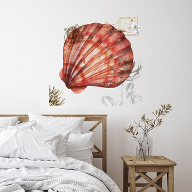 Ocean Beach Nautical Theme Underwater Shells Wall Mural Modern Under ...