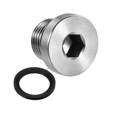 uxcell Stainless Steel Inner Hex Head M16x1.5 Pipe Fitting Plug with ...