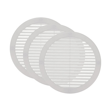 Vent Systems 8'' Inch White Soffit Vent Cover with Flange - Pack of 3 ...