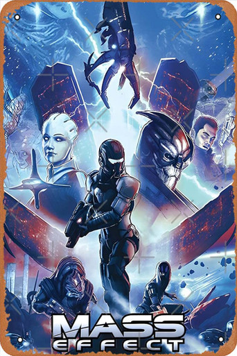 Yzixulet Mass Effect 1 Legendary Poster Vintage Retro Metal Sign 8x12 ...