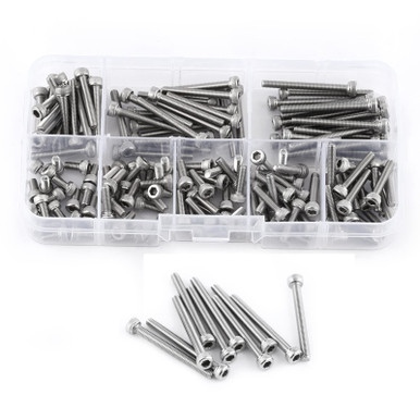 160pcs Metric Screws Hex Socket Cap Head Screws Bolts 304 Stainless ...