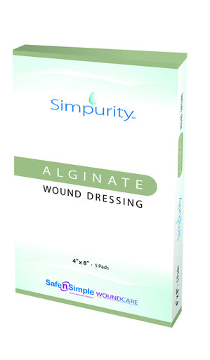 Calcium Alginate Wound Dressing 4" x 8" -Simpurity- Individual Thick ...