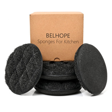 belhope Black Sponges Kitchen, Dish Sponge for Washing Dishes, Sponges ...