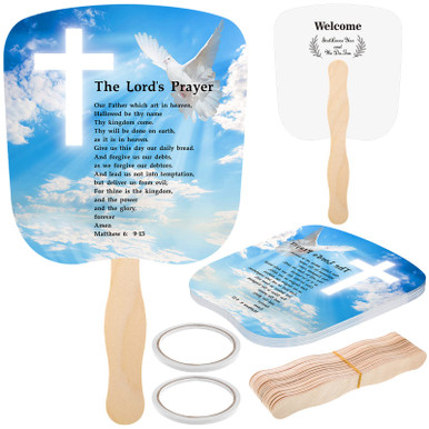 25 Set The Lord's Prayer Church Fans DIY Christian Church Fans Bulk ...