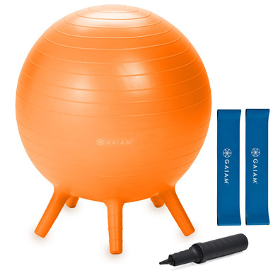 Gaiam Kids Stay-N-Play Ball Children's Balance Ball Chair with Chair ...