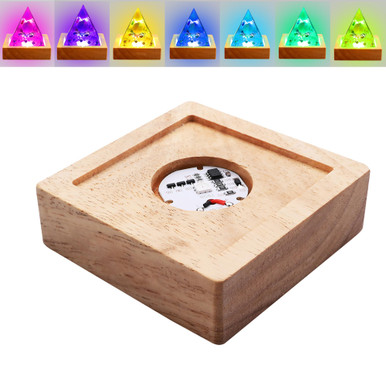 Gipoowaa LED Light Base Display Wooden Square LED Light Stand USB Cable ...