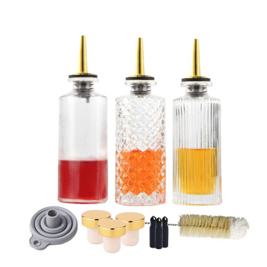 Syrup Dispenser Bottles Set 3 Packs 5 OZ Simple Small Syrup Bottles Set ...