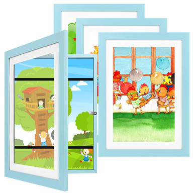 4 Pack Kids Art Frames, Kids Artwork Frames Changeable,13x9.5 Front ...