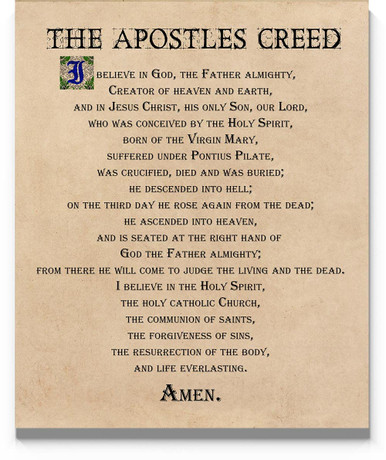 The Apostles Creed Prayer Wall Art, 11"x14" Unframed Print - Stunning ...