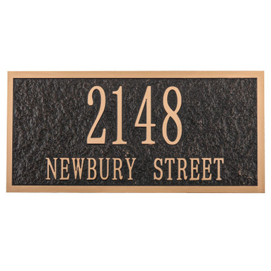 Address Plaque Clear Font - 13.5" x 6'' Hand-Carved House Number Plaque ...
