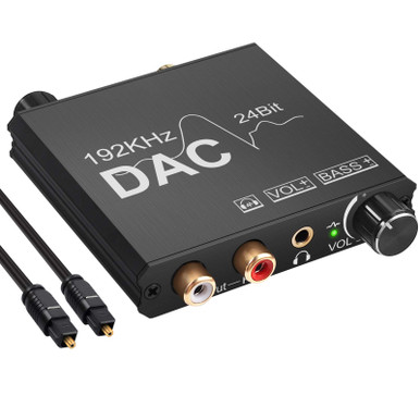 PROZOR 192kHz Digital to Analog Audio Converter DAC with Bass + Volume ...