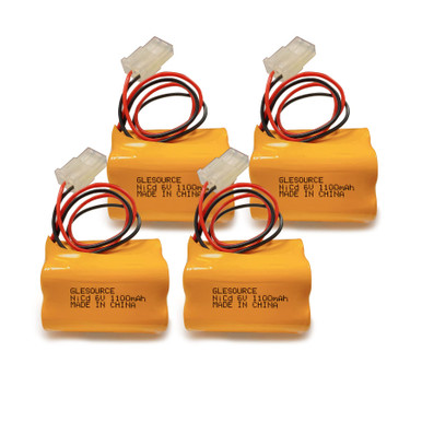 GLESOURCE(4 Pack) 6V 1100mAh Ni-CD Battery Pack Replacement for Aritech ...
