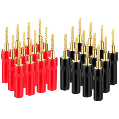 Flex Pin Banana Plugs for Speaker Wire-12 Pairs,PVC Soft Shell, Speaker ...