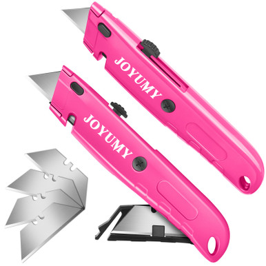 JOYUMY 2Pack Utility Knife Retractable Box Cutter, Quick Change Box ...