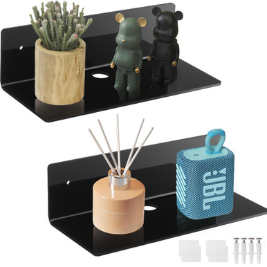 Acrylic Small Adhesive Wall Shelves,Mini Floating Shelves,Acrylic ...