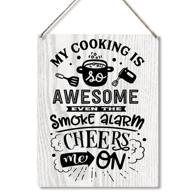 Funny Kitchen Quote My Cooking is Awesome Wood Plaque Sign Wall Hanging ...