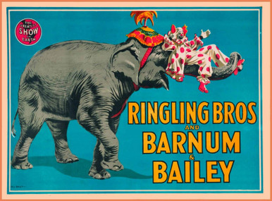 Metal Sign Wall Plaque 12X8 Inch Ringling Bros Barnum & Bailey Elephant ...