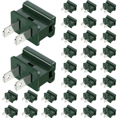30 Pieces Spt2 Christmas Light Slip Plug Vampire Plug Green Slide Plug ...