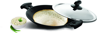 Pigeon Non Stick Appam Pan, 8" Appam Kadai with Stainless Steel Lid ...