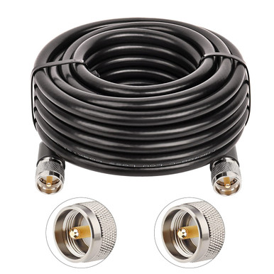 XRDS -RF CB Coax Cable 18FT, KMR 400 UHF Coaxial Cable PL-259 UHF Male ...