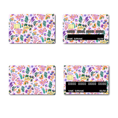 Flower 4pcs Debit Card Skin Credit Card Skin for Transportation, Key ...