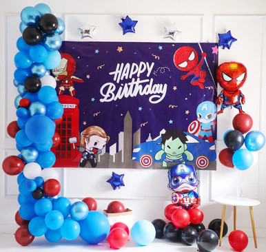 Superheroes Party Supplies, Superhero Theme birthday Decoration Set for ...