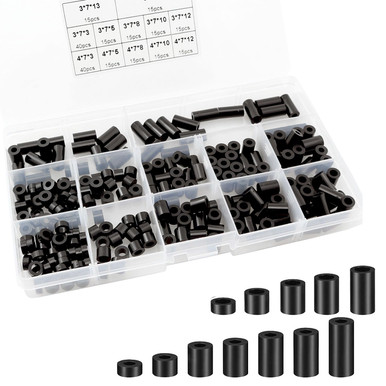 Electrical Outlet Screws Spacer DZS ELEC 230PCS M3 and M4 Black Nylon ...