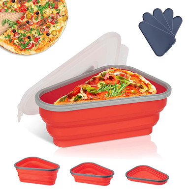SIULAS Pizza Storage Container, Collapsible Pizza Container with 5 ...