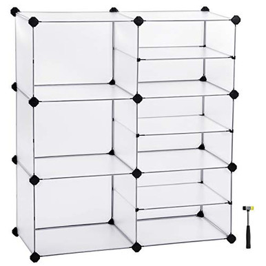SONGMICS Cube Storage, Interlocking Plastic Cubes Organizer with ...
