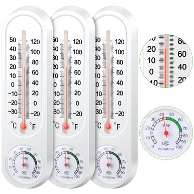 Indoor Outdoor Thermometer Wall Thermometer Humidity Meter Vertical ...