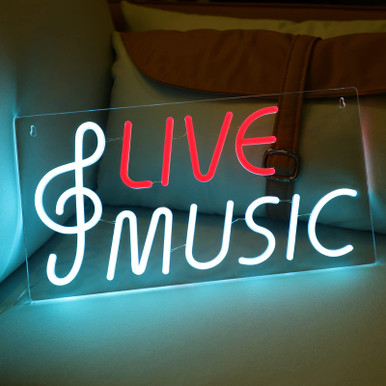 ATOLS Live Music Neon Sign for Wall Decor, Battery or USB Powered Music ...