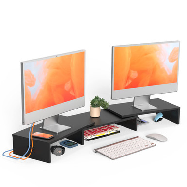 Rathsyme Computer Monitor Riser Stand Laptop Stand for 2 Monitors Dual ...