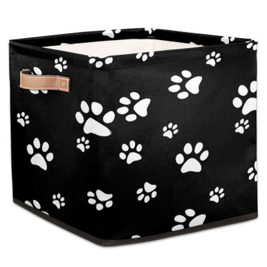 Dog Paw Print Storage Basket for Closet, Animal Puppy Footprint Storage ...