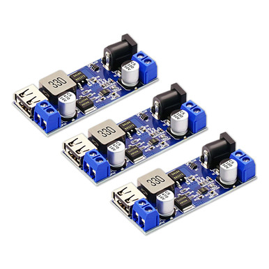 V TELESKY 3 Pack LM2596s Buck Converter 12Volt to 5Volt DC-DC Step Down ...