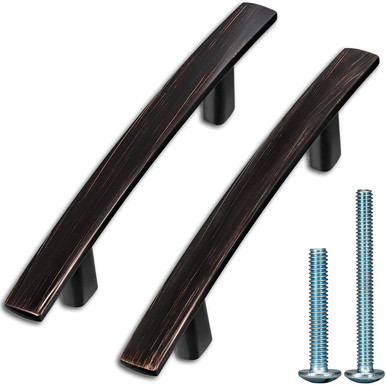 BRONZEHOMM 10 Pack Oil Rubbed Bronze Solid Cabinet Handles 5.25inch ...