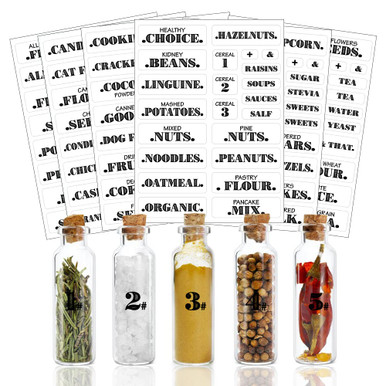 Pantry Labels for Containers, Minimalist Food Labels, Preprinted ...