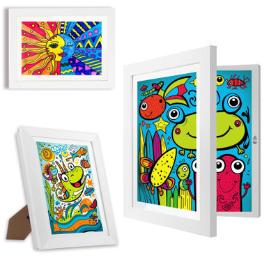 Kids Art Frames, 8.5x11 Front Opening Changeable Kids Artwork Frames ...