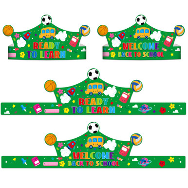 D24TIME 24PCS Welcome Back to School Crown Craft Kits for Kids Students ...