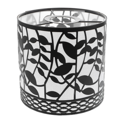 Lurrose Black Lamp Shade 1pcs Metal Lampshade Leaf Pattern Lamp Shade ...